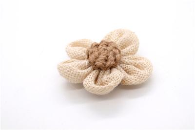 China Hand Sintered Edge Flower /girl flower made of satin ribbons/Hand-simulated flower Various colors Fabric, wool for sale