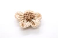 China Hand Sintered Edge Flower /girl flower made of satin ribbons/Hand-simulated flower Various colors Fabric, wool for sale
