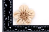 China Hand Sintered Edge Flower /girl flower made of satin ribbons/Hand-simulated flower Various colors Fabric, wool for sale