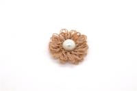 China Hand Sintered Edge Flower /girl flower made of satin ribbons/Hand-simulated flower Various colors Fabric, wool for sale