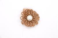 China Hand Sintered Edge Flower /girl flower made of satin ribbons/Hand-simulated flower Various colors Fabric, wool for sale