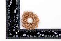 China Hand Sintered Edge Flower /girl flower made of satin ribbons/Hand-simulated flower Various colors Fabric, wool for sale