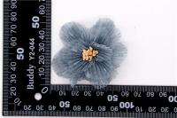 China OEM Service Shoe Lace Flowers Mesh Black / White / Red / Blue For Women for sale