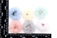 China Handmade Girl Shoe Lace Flowers For Shoes / Hair / Headband SGS Certificated for sale