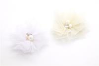 China girl Chiffon flower shoe clips/Sewing Bead Handmade Flower Yarn, lace, Chiffon Grey,black,white,red,blue for sale
