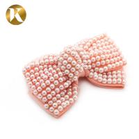 China Custom Fashion Pearl Shoe Clips 75*55mm With Special Cloth Material for sale