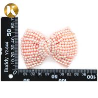 China Custom Fashion Pearl Shoe Clips 75*55mm With Special Cloth Material for sale