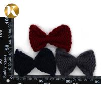 China 75*45mm Decorative Shoe Clips BOW Style Woollen Yarn Material for sale