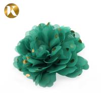 China Customized Popular Style Shoe Lace Flowers 85*85mm Cotton / Polyester / Chiffon Material for sale