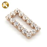 China Rectangle Metal Buckle Shoes Decoration Accessories 50mm*25mm Size for sale