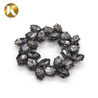 China Wenzhou Kml Flower shape crystal fashion decoration metal shoe buckle accessories for sale