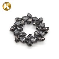 China Wenzhou Kml Flower shape crystal fashion decoration metal shoe buckle accessories for sale