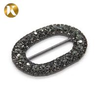 China Crystal Metal Pin Shoes Decoration Accessories 45mm*33mm Fashion Style for sale