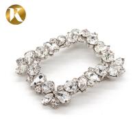 China Crystal Ladies Shoes Decoration Accessories 55mm*40mm Fashion Styl for sale