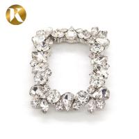 China Crystal Ladies Shoes Decoration Accessories 55mm*40mm Fashion Styl for sale