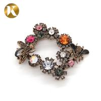 China Bee Shape Popular Crystal Shoe Buckles 65mm*50mm Size Fashion Style for sale