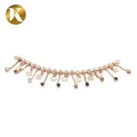 China Wenzhou Kml Wholesale custom popular gold diamond shoe accessories buckle chain for sale