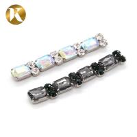 China Promotion Fashion Jewelry Rhinestone Shoe Buckles 105mm*15mm Size for sale