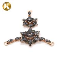 China T Shape Ladies Decorative Shoe Buckles With Fashion Rhinestone Jewelry for sale