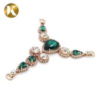 China T Style Rhinestone Ornaments 110mm*95mm For Woman Sandals Decoration for sale