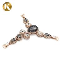 China T Style Rhinestone Ornaments 110mm*95mm For Woman Sandals Decoration for sale
