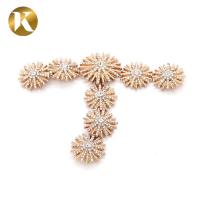 China T Shape Rhinestone Women Metal Shoe Buckles With Fashion Appearance for sale