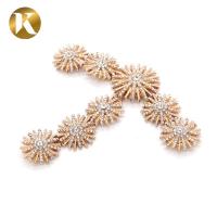 China T Shape Rhinestone Women Metal Shoe Buckles With Fashion Appearance for sale