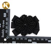 China Diamond Fashion Satin Ribbon Flowers Fashion Style Shoe Accessories for sale