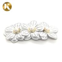 China Wenzhou Kml Wholesale custom handmade flower fashion special cloth shoe buckle accessories for sale