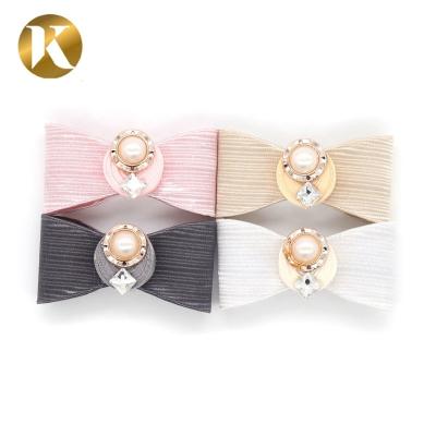 China Pearl Simple Style Shoes Decoration Accessories Nickle / Black / Gold Color for sale