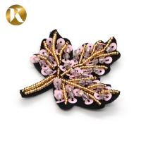 China Stylish High Heel Buckle Replacement Leaf Shape Special Cloth Material for sale