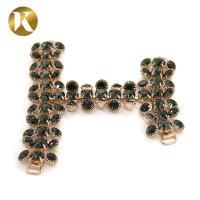 China Hanging Plating Women Shoe Tassel Chain Black Diamond Decoration for sale