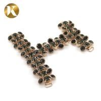 China Hanging Plating Women Shoe Tassel Chain Black Diamond Decoration for sale