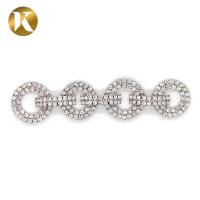 China Fashion Elegant Crystal Bridal Shoe Clips 90mm*20mm Rhinestone Decoration for sale