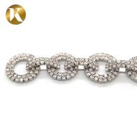 China Fashion Elegant Crystal Bridal Shoe Clips 90mm*20mm Rhinestone Decoration for sale