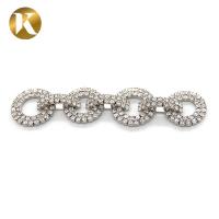China Fashion Elegant Crystal Bridal Shoe Clips 90mm*20mm Rhinestone Decoration for sale