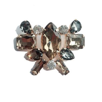 China 2026 shoe buckle Irregular Style Shoes Decoration Accessories Smoked Glass Drill Shoe Ornament for sale