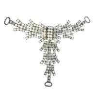 China Beautiful T Shape Rhinestone Shoe Buckles With Environmental Protection Plating for sale