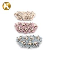 China Handmade Ladies Crystal Shoe Buckles Customized Color Special Cloth Material for sale