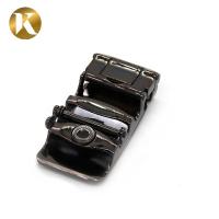 China Black Custom Metal Belt Buckle , Zinc Alloy Auto Lock Belt Buckle for sale