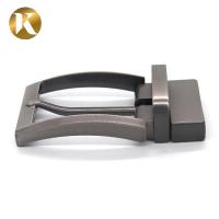 China Wenzhou KML 35mm Reversible Rectangle Square Pin Zinc Alloy Belt Buckle for sale