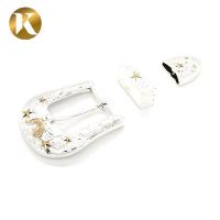 China Wenzhou KML Custom Logo Fashion 2 Color Silver Metal Zinc Alloy Pin Belt Buckle for sale