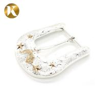 China Wenzhou KML Custom Logo Fashion 2 Color Silver Metal Zinc Alloy Pin Belt Buckle for sale