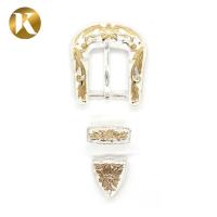 China Wenzhou KML New Design Popular Classic Vintage Shiny Zinc Alloy 2 Color Pin Belt Buckle for sale