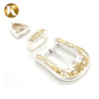 China Wenzhou KML New Design Popular Classic Vintage Shiny Zinc Alloy 2 Color Pin Belt Buckle for sale