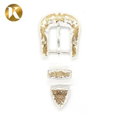 China Wenzhou KML Custom Fashion Popular Shiny Zinc Alloy 2 Color Pin Belt Buckle for sale