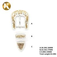 China Wenzhou KML Custom Fashion Popular Shiny Zinc Alloy 2 Color Pin Belt Buckle for sale