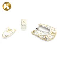 China Zinc Alloy Double Pin Belt Buckle 40mm Inner Size With Long Using life for sale