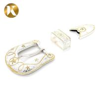 China Decoration 2 Color Plate Belt Buckles Leisure Style High Durability For Man for sale