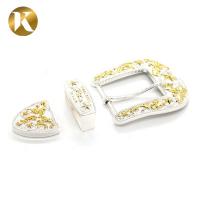China New Design Double Pin Belt Buckle Customized Logo With Two Colors for sale
